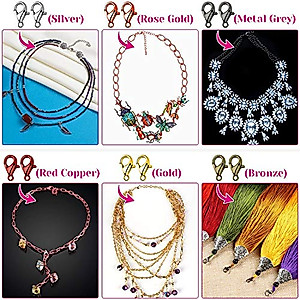 Jump Rings for Jewelry Making, Cridoz 2340Pcs Open Jump Rings and Lobster Clasps Jewelry Making Supplies Kit for Necklace and Jewelry Repair