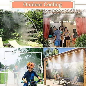 Micro Drip Irrigation Kit, Yulaiyoen Garden Irrigation System Plant Automatic Watering Kit with 32.8ft 1/4inch Blank Distribution Tubing Hose Adjustable Misting Sprinkler Nozzles for Greenhouse Patio