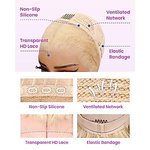 Arabella 613 Lace Front Wig Human Hair 13x4 Blonde Lace Front Wigs Human Hair 210% Density Body Wave 613 Frontal Wig Pre Plucked With Baby Hair (20inch, 613 13X4 body wave wig)