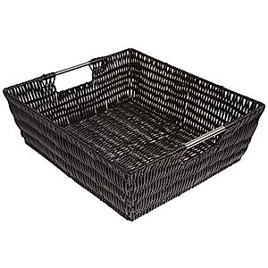 Whitmor Rattique Shelf Tote Black