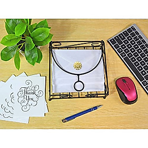 PSW - Kitchen Accessories Napkin Holder Metal Square Luncheon Home Flat 7" - Black Product SKU: SZ-6022