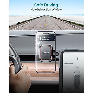 APPS2Car Magnetic Phone Mount for Tesla 3/Y, Tesla Phone Mount 【Flip Cover Design】【Double 3M Adhesive Pad】, Tesla Model 3/Y Accessories Strong Magnet Compatible with iPhone 14/13/12/Samsung All Phones