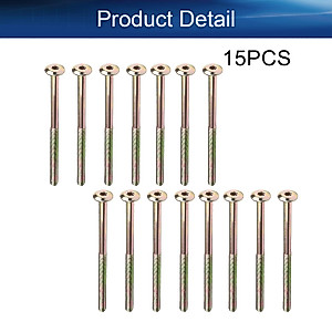 Yinpecly M6x90mm Flat Head Socket Bolts Galvanized Finish Half Threaded Cap Screws Carbon Steel Hex Drive Cap Bolts Colorful 15Pcs