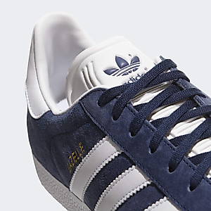 Adidas Originals Men's Gazelle Lace-up Sneaker,Collegiate Navy/White/Gold Met.,8.5 M US