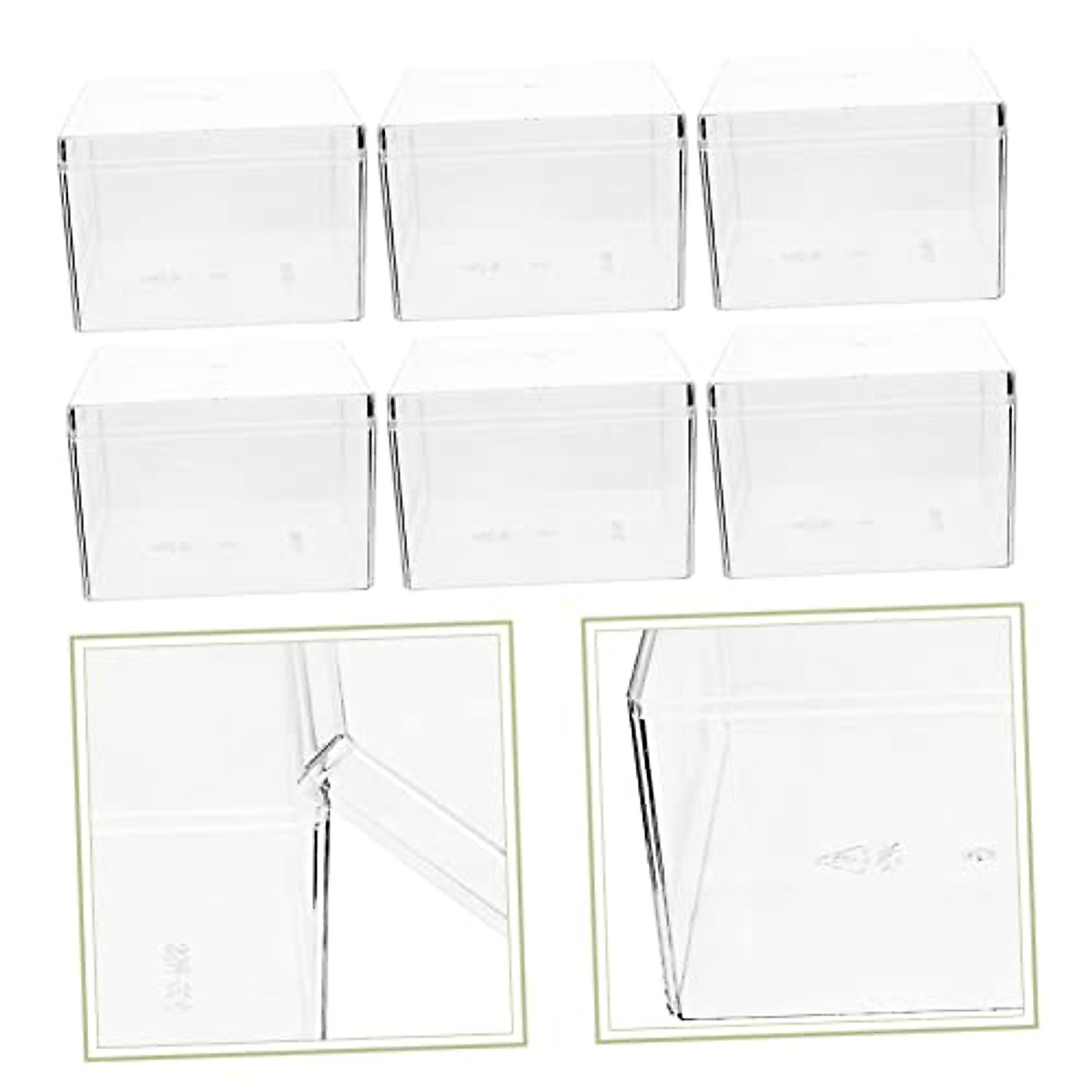 MUSISALY 6pcs Boxes Transparent Mousse Box Clear Cake Containers Pie Container Mini Plastic Containers Shower Favor Box Clear Cupcake Boxes Toy Containers Cake Packing Box Crafts Ps