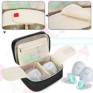 BAFASO Wearable Breast Pump Bag Compatible with Willow and Elvie Breast Pump, Case for Wearable Breast Pump and Extra Parts (Patent Pending), Black