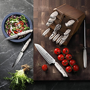 Cangshan Z1 Series 1024197 German Steel Forged 17-Piece Knife Block Set, Walnut