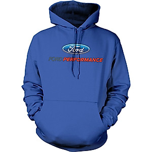 NOFO Clothing Co Ford Performance, Officially Licensed Ford Design Hooded Sweatshirt, XL Royal
