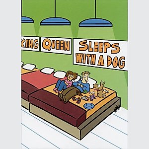 Oatmeal Studios Sleeps With A Dog Mattress Funny/Humorous Birthday Card