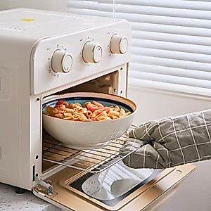 Chralji 63 Ounces Salad Bowls,9"Large Serving Bowls, Pasta Bowls for Kitchen, Ramen,Soup Bowls,Mixing Bowls Hand Paint Sets of 2 Blue