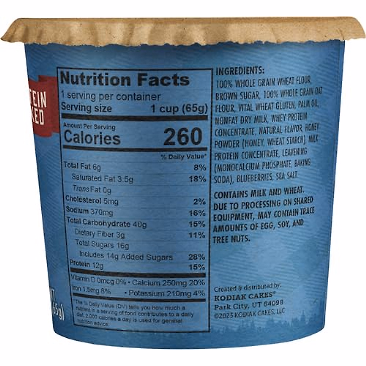 Kodiak Cakes Minute Muffins, Mountain Blueberry, 2.29 Ounce (Packaging May Vary)