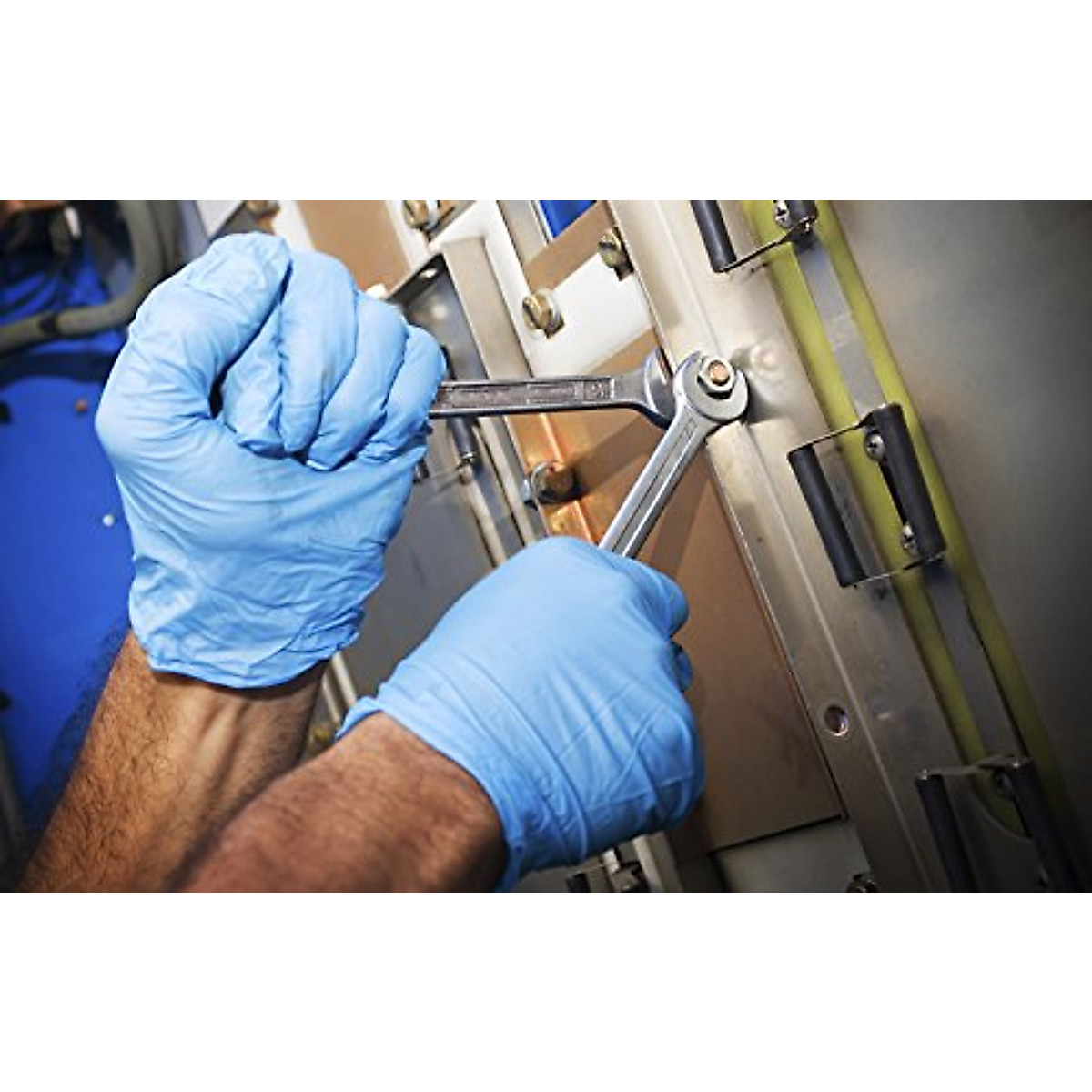 Adenna EPW446 Empower 8 mil Powder-Free Nitrile Exam Gloves, Medical Grade, Blue, Large, Box of 100