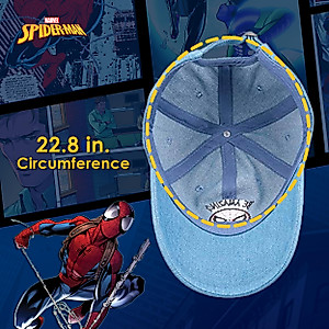 Marvel Spider-Man Cotton Adjustable Dad Hat, Denim, One Size