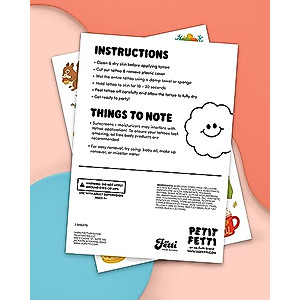 xo, Fetti Fall Temporary Tattoos for Kids - 32 Glitter styles | Birthday Party Supplies, Autumn + Pumpkin