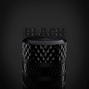 CKAuto Tire Valve Stem Caps, Black, 4 pcs/Pack, Anodized Aluminum Tire Valve Cap Set, Corrosion Resistant, Universal Stem Covers for Cars Trucks Motorcycles SUVs and Bikes