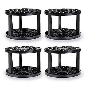 Cedilis 4 Pack Plastic Paint Brush Holder, Multi Bin Artist Paint and Makeup Brush Holder, Desk Stand Organizer for Pencils, Pens, Paint Brushes, Makeup Brushes, Small Tools