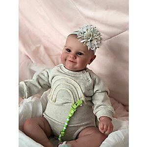 Pinky Realistic Reborn Baby Dolls 20 inches 50 CM Full Body Vinyl Silicone Girl Doll Anatomically Correct Lifelike Painted Hair Newborn Baby Dolls Toy for Kids Age 3+