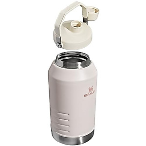 Stanley Iceflow Fast Flow Jug | Recycled Stainless Steel Water Tumbler | Keeps Drink Cold and Iced for Hours | Easy Carry Handle | 96 OZ | Rose Quartz