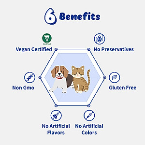 Branvine Probiotics Powder Pancreatic Health, Intensive Gut Health, Diarrhea and Constipation, Allergies for Dogs and Cats (120g)