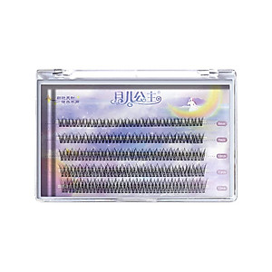 LASGOOS DIY Eyelash Extensions Fish Tail Eyelashes Natural Home Grafted False Fake Individual Eyelashes Cluster Lashes Flower Fairy Eye Makeup 8/9/10/11/12mm 200pcs in Bulk Pack Wholesale Salon Lashes