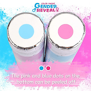 EFFIELER Gender Reveal Confetti Powder Cannon Set of 2 Mixed (1 Blue 1 Pink) 100% Biodegradable Confetti Smoke Gender Reveal Cannon for Gender Reveal Decorations and Baby Gender Reveal Party Supplies…