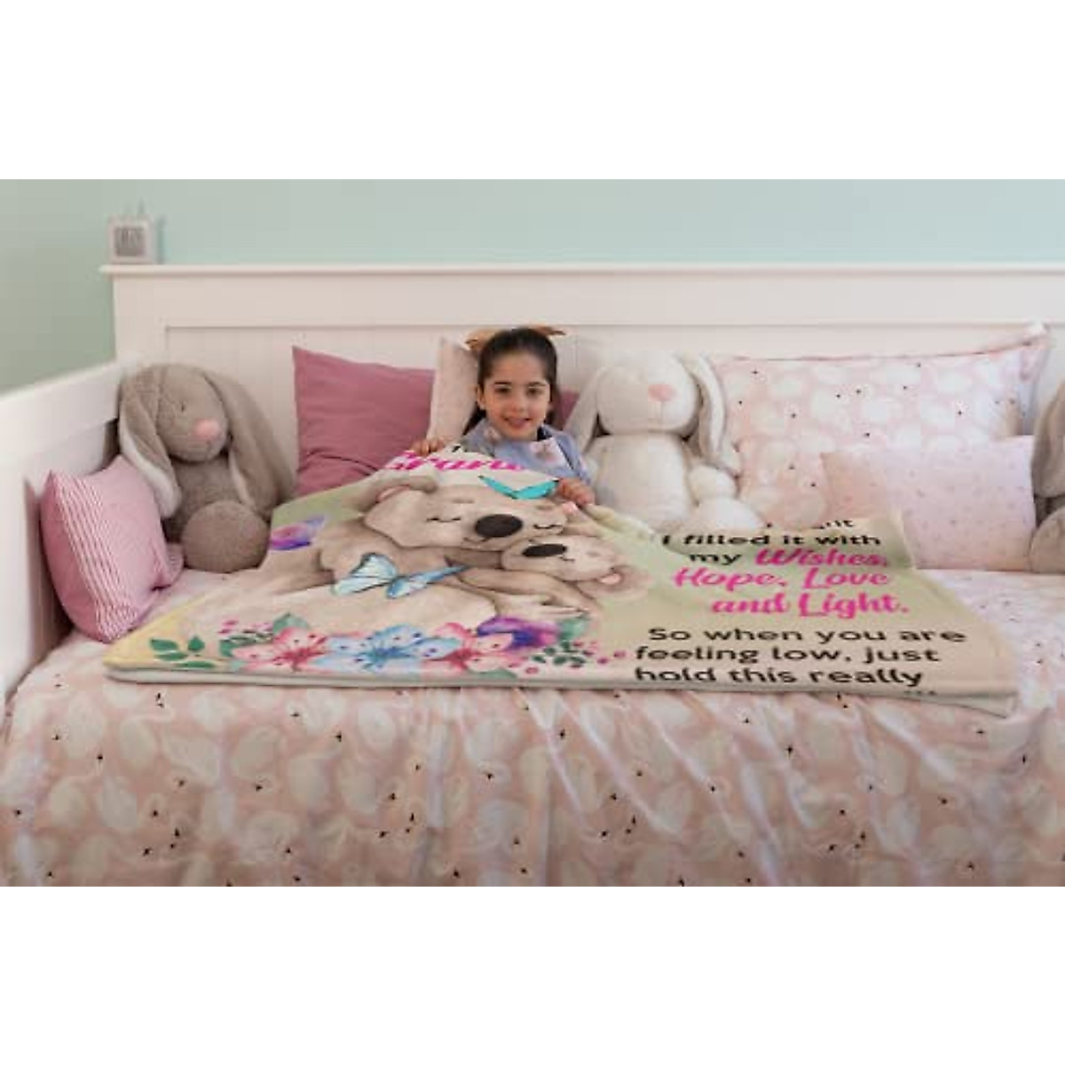 Personalized To My Daughter Blanket From Dad Mom Gifts For Daughter Blanket From Father Mother, To My Daughter Blanket From Mom Birthday Gift Throw Blanket, Christmas Daughter Gifts Blanket Koala