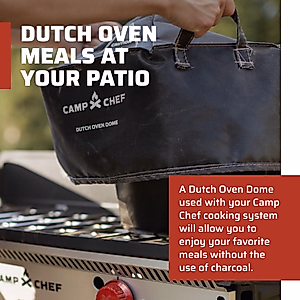Camp Chef Black Dutch Oven Dome & Heat Diffuser Plate - Outdoor Cooking Equipment for Household Essentials & Camping Accessories
