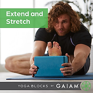 Gaiam Yoga Block - Supportive Latex-Free Eva Foam - Soft Non-Slip Surface with Beveled Edges for Yoga, Pilates, Meditation - Yoga Accessories for Stability, Balance, Deepen Stretches (Cool Mint)
