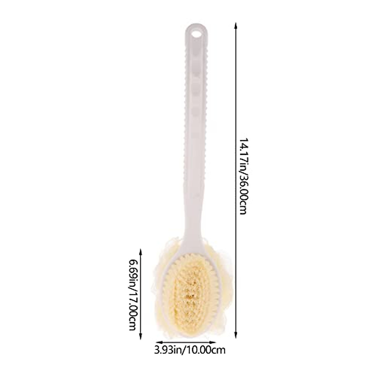 3pcs Exfoliating Loofah Dual-Sided Double Women Mesh Dry for Shower Side Sides Spa Brush Scrubber Wet with Bathing Portable Brushing Washing Bath Skin Men Long Handle