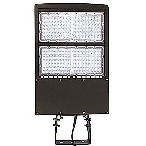 480V 300W LED Parking Lot Lights, 42000LM 1000W MH/HPS Equiv. Surge Protection 5000K DLC UL LED Shoebox Lights for Sports Court Parking Lot, Trunnion Mount