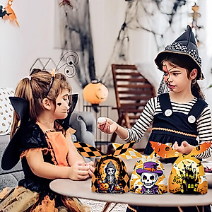 FTWONLIVE Halloween Treat Bags (12 Patterns With, 200 Pieces), Halloween Candy Bags for Trick or Treating, Halloween Candy Bag Party Supplies: Halloween Candy Bag