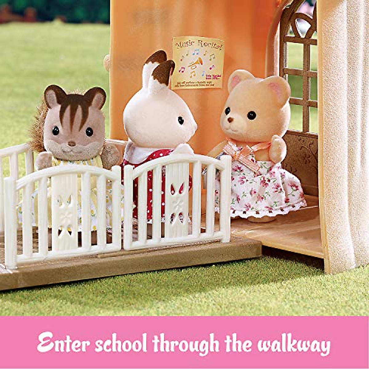 Calico Critters Country Tree School Playset - Collectible Dollhouse Toy - Cultivate Curiosity & Playful Learning, Multi