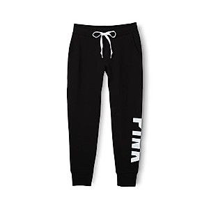 Victoria's Secret Pink Fleece Joggers, Pure Black, XX-Large