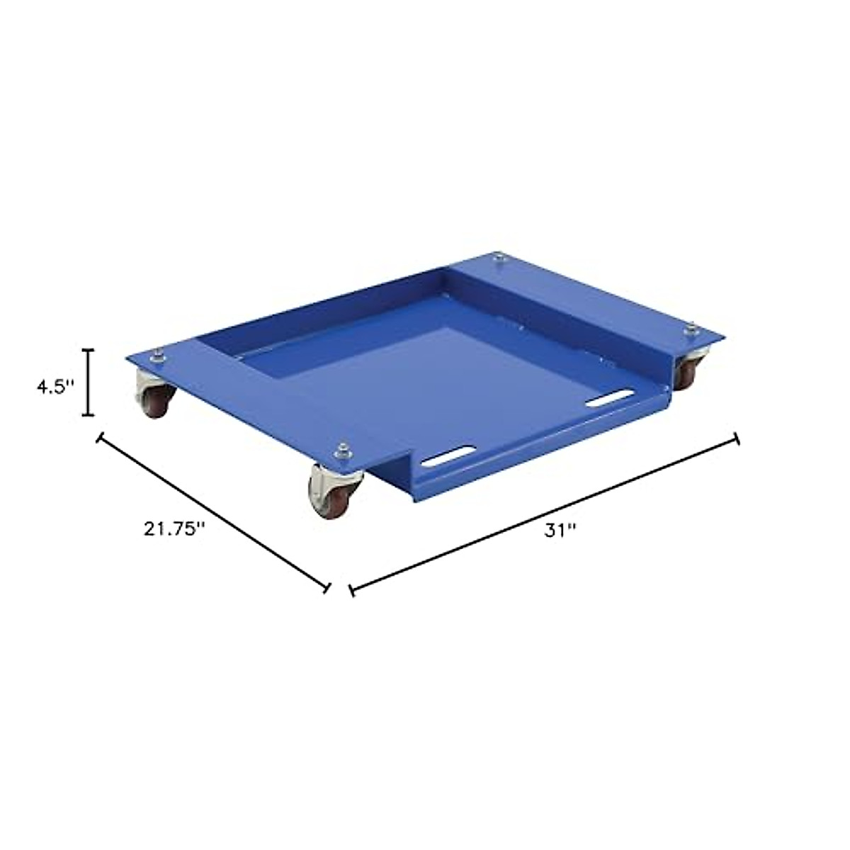Vestil LFH-55 Low Profile Floor Hugger Dolly, 840 lbs Capacity, 22" Length x 31" Width x 4-7/16" Height