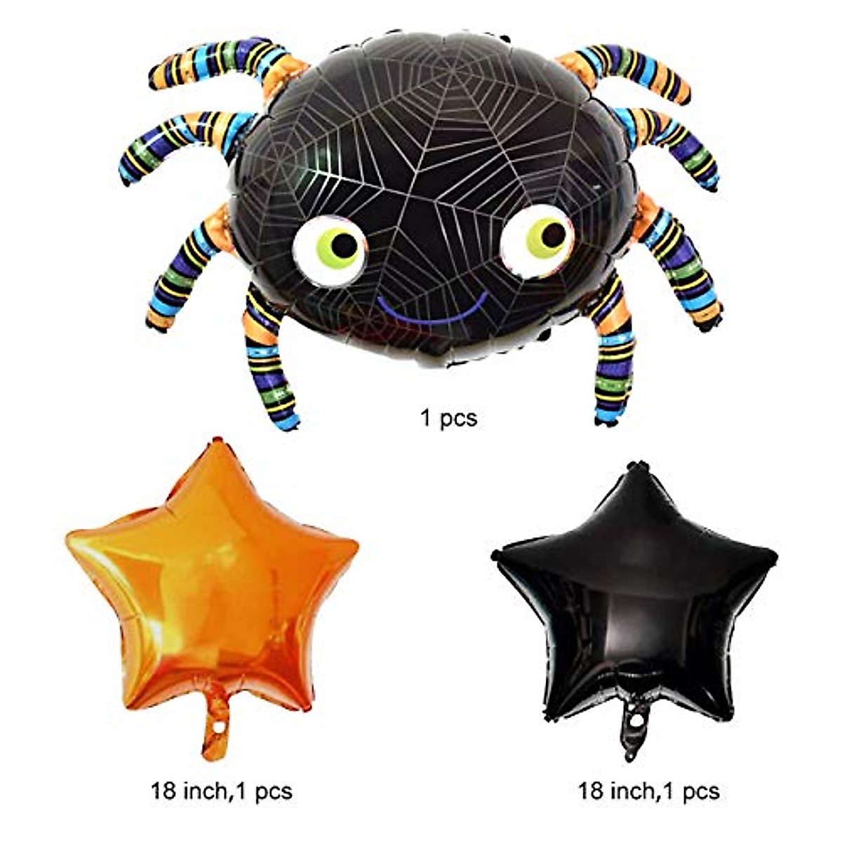 Halloween Party Decorations Kit, Happy Banner, Latex Balloons are Printed with Patterns, Hanging Swirls, Paper Garlands Home Party Halloween Decoration Supplies（48 Pack ）