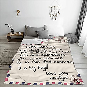 Gifts for Sister, Sisters Gifts from Sister, Best Birthday Gifts for Sister from Brother, Unique Flannel Blanket to My Sister for Christmas, Ultra-Soft Warm Letter Print Throw Blanket 60" x 50"