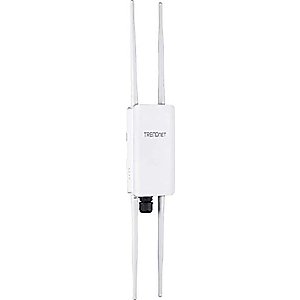 TRENDnet 5 DBI Wireless AC1300 Outdoor PoE+ Omni-Directional Access Point, TEW-841APBO, 4 X 5 DBI Omni Directional Antennas, Point-to-Point & Point-to-Multi-Point WiFi Bridging, IEEE 802.3AT PoE+