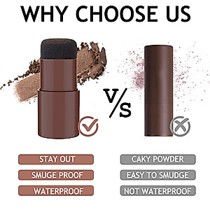 Eyebrow Stamp Stencil Kit, Waterproof Brow Definer Powder Stamp Long Lasting, Eyebrow Tattoo Stencils with Brush and Trimmer