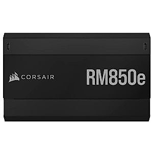 Corsair RM850e Fully Modular Low-Noise ATX Power Supply (Dual EPS12V Connectors, 105°C-Rated Capacitors, 80 Plus Gold Efficiency, Modern Standby Support), Black
