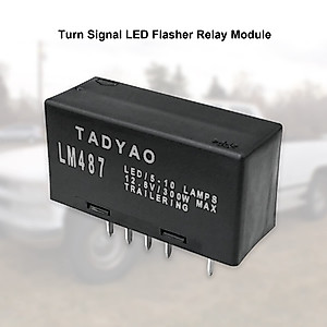 Hazard Warning LED Flasher Relay Turn Signal Relay Module Replace LM487 10383321 Fit for GM GMC Chevrolet, Fix Hyper Flash