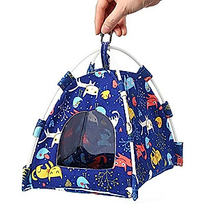 Bird Nest House Hammock Bed Hut Parrot Hamster Hanging Tent Winter Warm Habitat Cave for Parakeet Cockatiel Conure Lovebird Finch Canary African Grey Budgie Chinchilla Guinea Pig Rat (L)