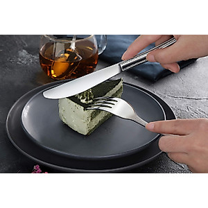 New Star Foodservice 58444 Bead Pattern, Stainless Steel, Dinner Knife, 8.5-Inch Set of 12