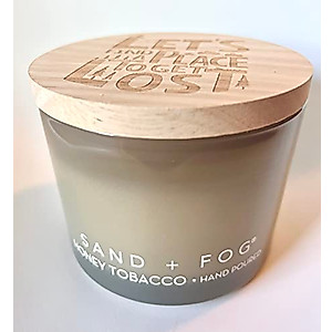Sand + Fog Honey Tobacco Scented Candle Wooden Lid