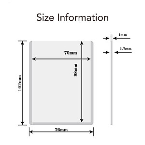 YEIO Top Loaders for Cards,Hard Card Sleeves PVC Trading Card Holder Clear Protective Sleeves Holder for Baseball Card,Sports Cards, Trading Card, Game Card 3 x 4 Inch (30 Pcs+50 Penny Sleeves)