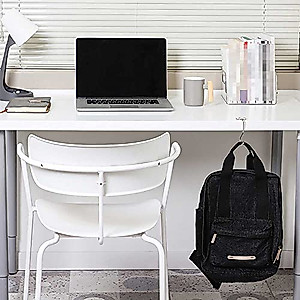 SagaSave 4Pcs Handbag Hook Table Hook Hanger Under Counter Bags Storage Desk Bag Hanger Portable for Girls Women