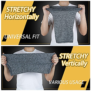 TICONN Neck Gaiter Face Cover Scarf, Breathable Sun & Wind-proof for Skiing Fishing Hiking Cycling (Quick Dry, Black)