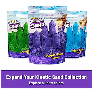 Kinetic Sand, Squish N’ Create Playset, with 13.5oz of Blue, Yellow, and Pink Play Sand, 5 Tools, Sensory Toys for Kids Ages 3 and Up