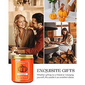 AOOVOO Spic Pumpkin Candle - Fall Soy Candles, Candles for Home Scented, Aromatherapy Candle, Candle for Women, 9 OZ
