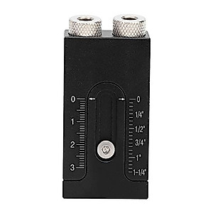 36pcs Pocket Hole Jig Kit, Aluminum Alloy Oblique Drilling Locator, Double Woodwork Guides Joint Angle Tool for Carpenters Angle Drilling Holes