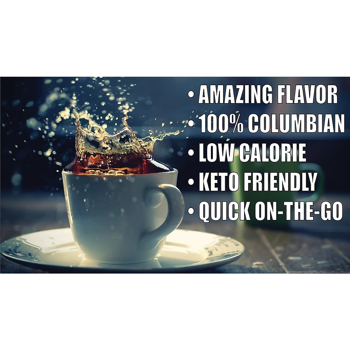 POWER COFFEE Protein Coffee, French Vanilla, 6g Protein, 100% Columbian Coffee, 12 Single Serve K-Cups